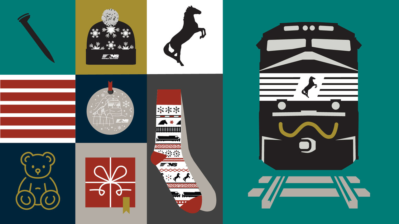 Deck the rails with new Norfolk Southern holiday merch | Norfolk Southern